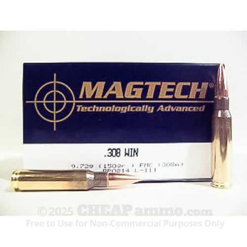Magtech - 1000 Rounds - 150 Grain Full Metal Coat - 308 Winchester