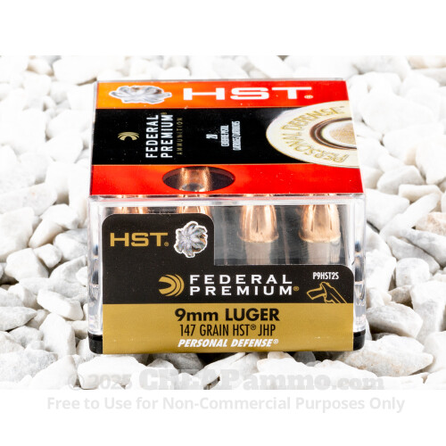 9mm Ammo - Federal 147 Grain Jacketed Hollow Point - 200 Rounds
