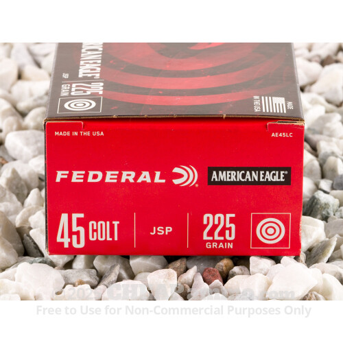 45 Long Colt Ammo - Federal 225 Grain Jacketed Soft Point - 50 Rounds