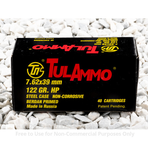 7.62x39 Ammo - Tula 122 Grain Hollow Point - 1000 Rounds