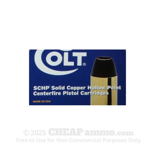 Colt 45 ACP (Auto) Ammo for Sale - 185 Grain Solid Copper Hollow Point ...