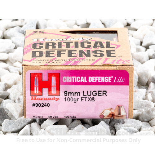 9mm Ammo - Hornady 100 Grain FTX - 250 Rounds