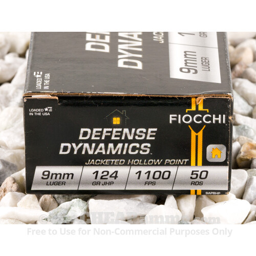 9mm Ammo - Fiocchi 124 Grain Jacketed Hollow Point - 1000 Rounds