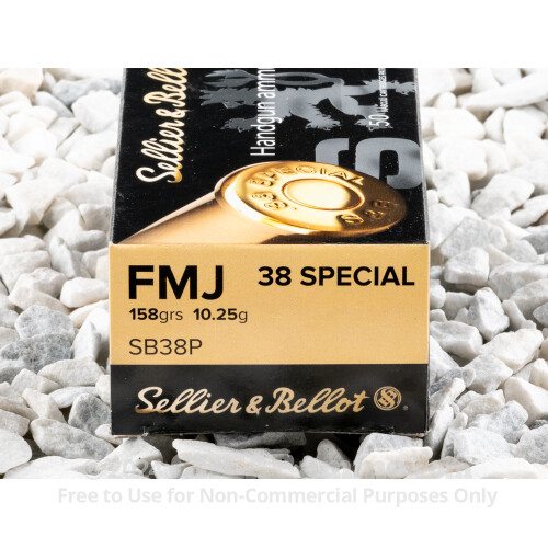 Sellier & Bellot - 50 Rounds - 158 Grain Full Metal Jacket - 38 Special