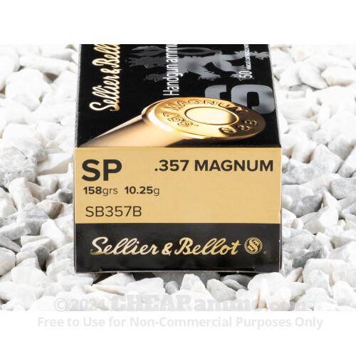 357 Magnum Ammo - Sellier & Bellot 158 Grain Soft Point - 50 Rounds