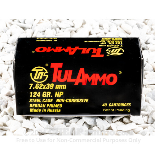 Tula Cartridge Works 7.62X39 Ammo for Sale - 124 Grain Hollow-Point (HP ...