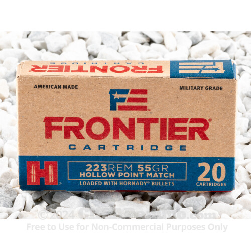 223 Remington Ammo - Hornady 55 Grain Hollow Point Match - 20 Rounds