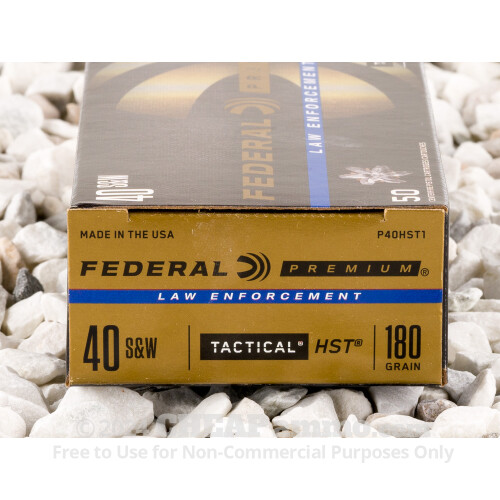 40 S&W Ammo - Federal 180 Grain HST Jacketed Hollow Point - 50 Rounds