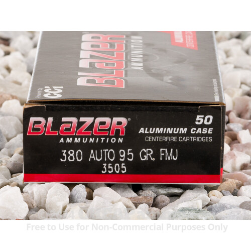 380 Auto Ammo - Blazer 95 Grain Full Metal Jacket - 50 Rounds