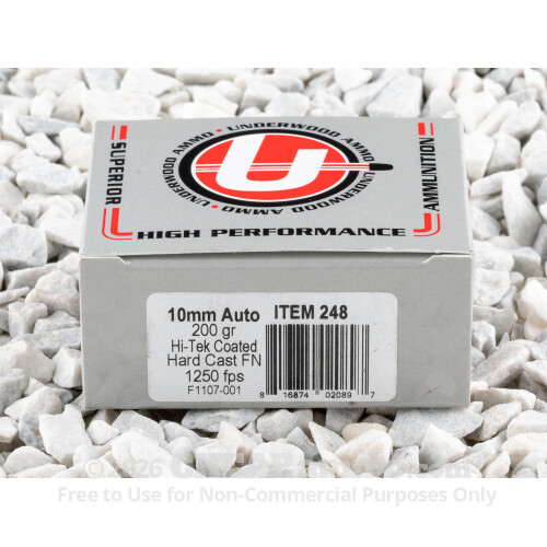 10mm Ammo - Underwood 200 Grain Hard Cast - 200 Rounds