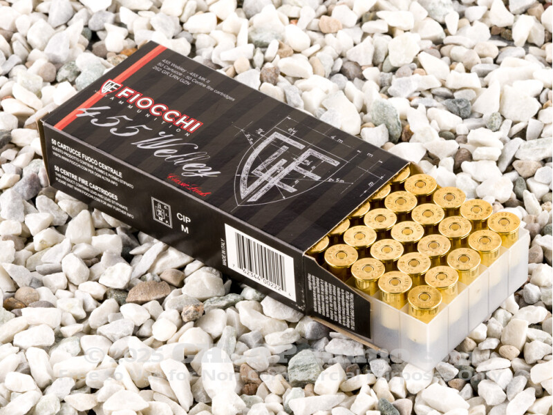 455 Webley Ammo - Fiocchi 262 Grain Lead Round Nose - 50 Rounds